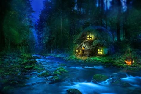 Diy Frame Fantasy Art Landscapes Rivers Trees Lotr Lord Rings House