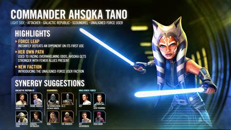 Developer Insights Commander Ahsoka Tano Rswgalaxyofheroes