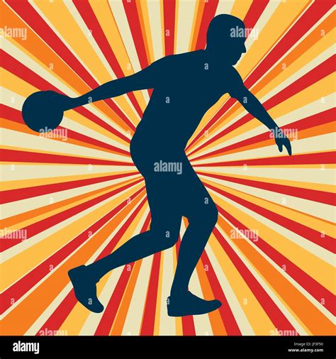Man Bowling Player Vector Abstract Background Stock Vector Image And Art