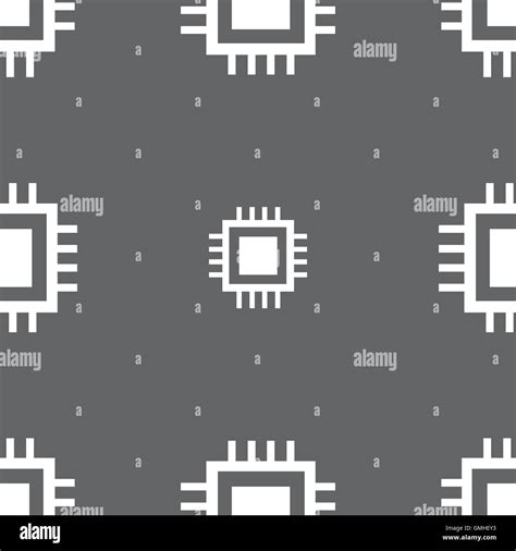 Central Processing Unit Icon Technology Scheme Circle Symbol Seamless