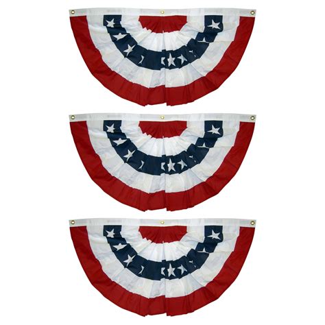 American Pleated Fan Flag Usa American Bunting Decoration Print