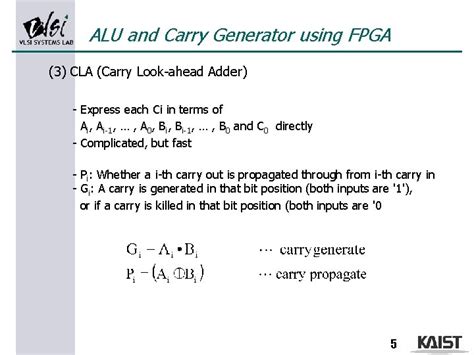 Lecture 3 Alu And Carry Generator Using Fpga