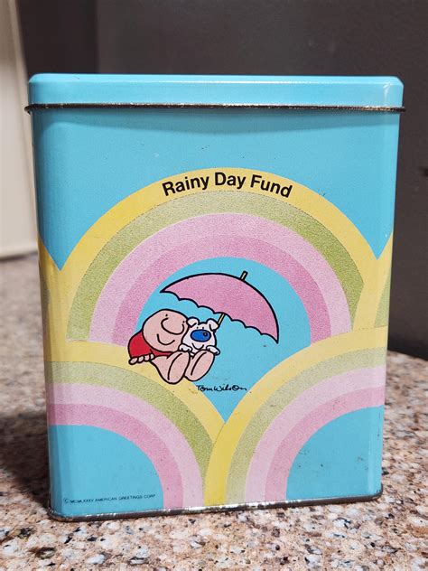 Ziggy 1985 Rainy Day Fund Flip Top Tin Metal Pop Culture Coin Bank