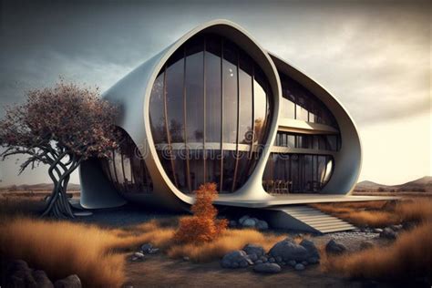 Modern Visionary Interior Design Concept With Futuristic Architecture Concept Ai Generated