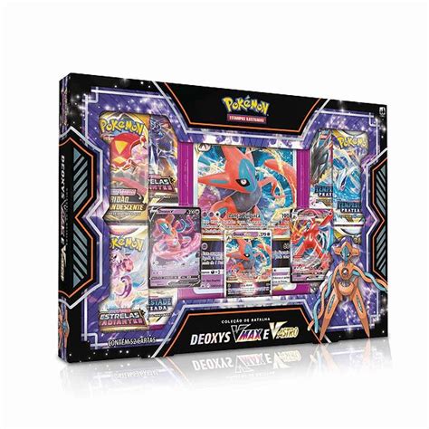 Explosão Cósmica Box Pokémon Deoxys Vmax E V Astro Copag Shopdg