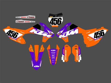 Kit déco KTM 85 SX 2018 2024 Détail Violet Boutique Kit Déco Moto