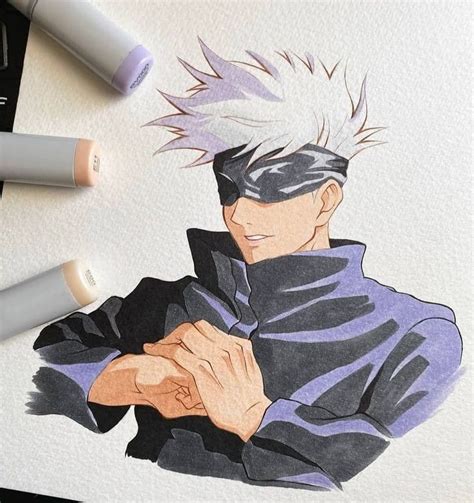 Saturo Gojo Anime Gojo Drawing Gojo Cool Drawings Anime Drawing Jujutsu