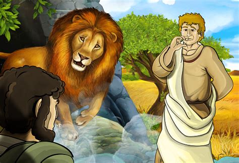 그리스 어 또는 로마 전사 또는 철학자 와 만화 장면 싸우는 Nemean 사자 고대의에 대한 스톡 벡터 아트 및 기타 이미지 고대의 귀여운 그리스 Istock