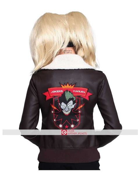 Harley Quinn Bombshell Bomber Faux Leather Jacket