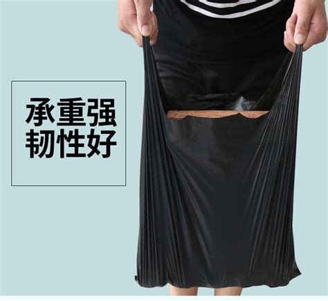 一次性黑色加厚厨房垃圾袋家用手提式特大号商用背心式塑料袋小号 虎窝淘