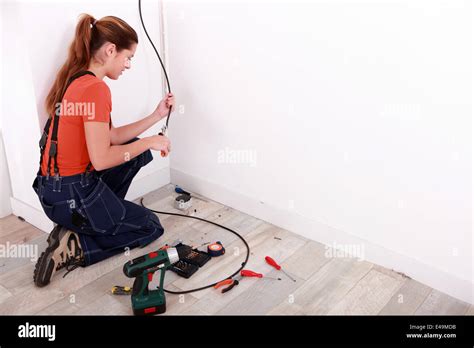 Wiring The House Stock Photo Alamy