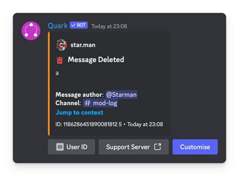home quark logger discord log bot