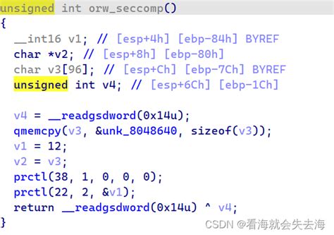 PWN pwnable orw prctl 函数 pwn prctl CSDN博客