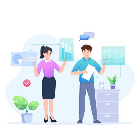 Premium Vector Data Analysis Design Concept Analysts Working People
