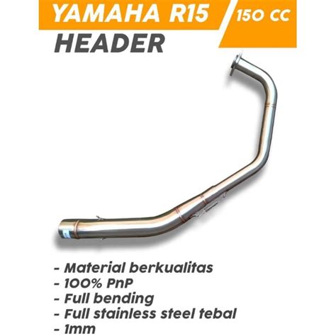 Jual Pipa Header Knalpot Yamaha Mt15 R15 V3 Full Exhaust System Pipe