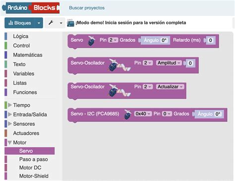 Programación De Servomotor Con Arduinoblocks Sitio Web De Javier