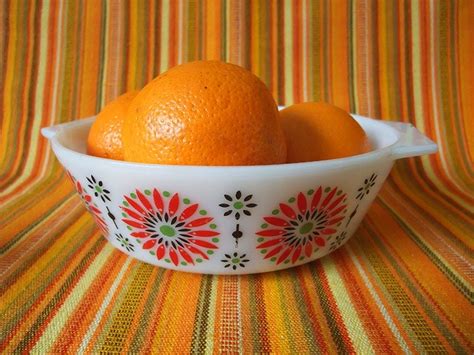Pyrex Mid Century Dish Vegetable Pattern