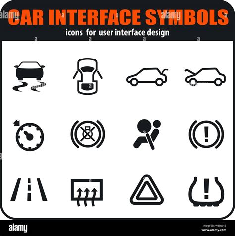 Car Interface Symbols Stock Vector Image And Art Alamy