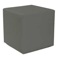 Design Sitzwürfel Kubus I Hocker Kunstleder modern x x cm in Grau Kuechen Preisbombe