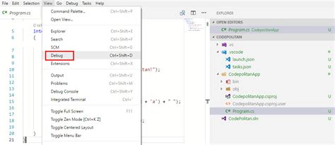 Debug Console Aplikasi Dengan VSCode CODEPOLITAN