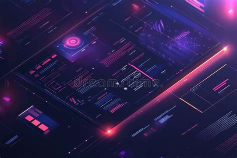 Futuristic Minimalistic Interface Showcasing Glowing AI Analytics ...