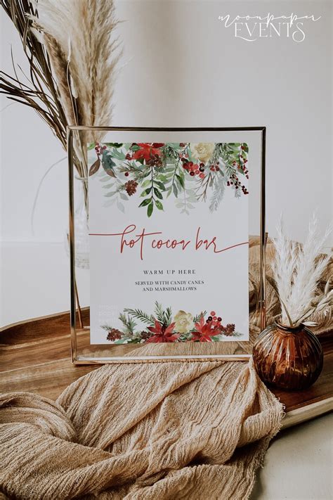 Printable Hot Cocoa Bar Sign Template Hot Chocolate Bar Sign Etsy