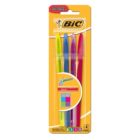 Caneta Esf Bic Shimmer Caixa C 6 Ct C 4un