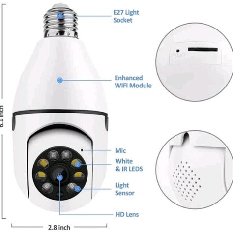 Jual Spc Camera Cctv Bohlam Wifi Putih Shopee Indonesia