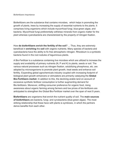 Ppt Biofertilizers And Its Importance Powerpoint Presentation Free