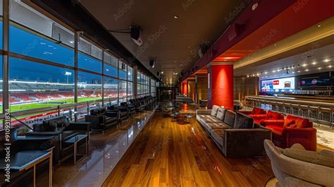 Luxurious Vip Lounge At Sports Stadium With Elegant Interior Design And