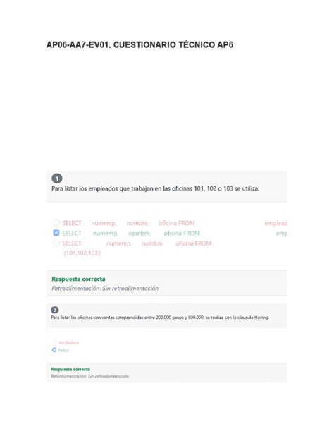 Ap06 Aa7 Ev01 Cuestionario Técnico Ap6 Pdf