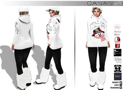 Second Life Marketplace Canan Outfit Snowflake 01