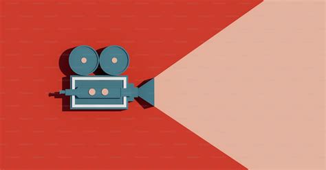 빨간색과 분홍색 배경에 있는 영화 카메라의 오버헤드 뷰 사진 Unsplash의 3d 렌더링 이미지