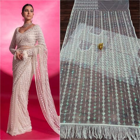 Party Wear Net Saree With Blouse Urban
