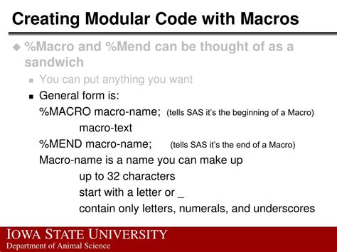 ppt write efficient codes with sas macros powerpoint presentation