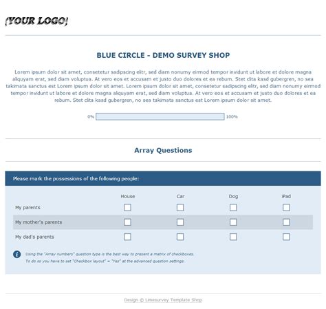 Limesurvey Template Shop • Limesurvey Consulting The Limesurvey Experts