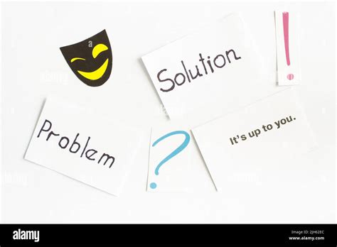 The Word Problem Solution Question Mark Exclamation Point White