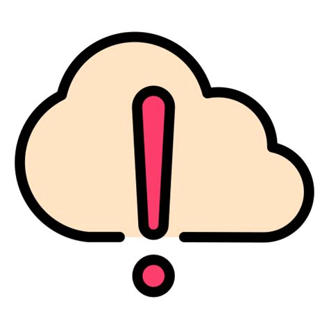 Cloud Alert Generic Color Lineal Color Icon