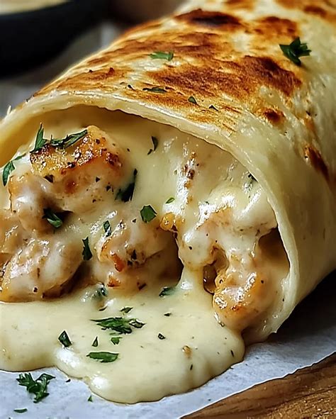 Cheesy Garlic Chicken Wraps Recipe Quick And Easy Meal