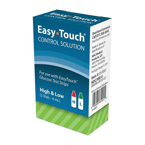 Subscribe Easy Touch Control Solution - High and Low : Diabetic Supplies