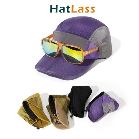 Hatlass Baseball Cap Breathable หมวกกีฬากันน ้ ํา Quick Dry แฟชั ่ น 5 แผง Camp หมวกพับแบบพกพา