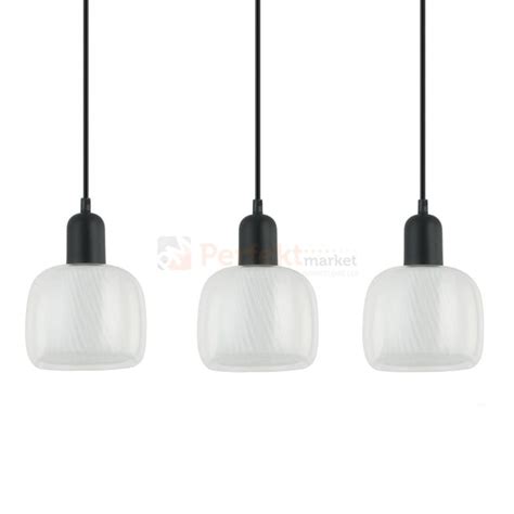 Lampa wisząca Lamezia czarna Italux PND 67594 3 BK CL Perfekt Market
