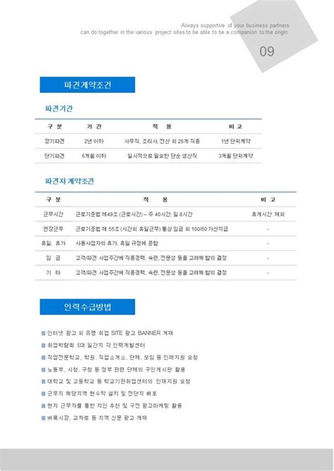 아웃소싱 Hr 파견2 파워포인트 디자인제안서 회사소개서 기획서 브로슈어 상품소개서 디자인 샘플 양식 다운로드