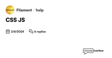 Css And Js Filament