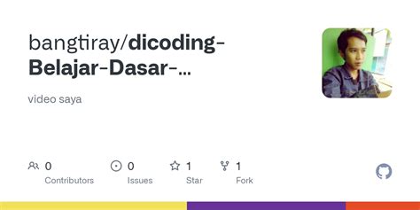 Github Bangtiraydicoding Belajar Dasar Pemrograman Web Video Saya
