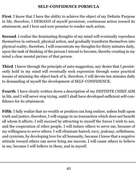 Selfconfidence Formula Positive Affirmations Self Confidence Self