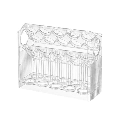 Wmgha 3 Tier Flippable Refrigerator Egg Organizer Clear Acrylic Large
