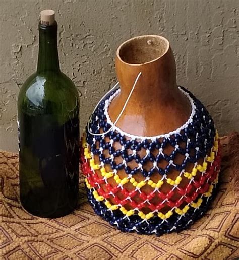 Medium West African Style Netted Gourd Rattle Sekere Reverb