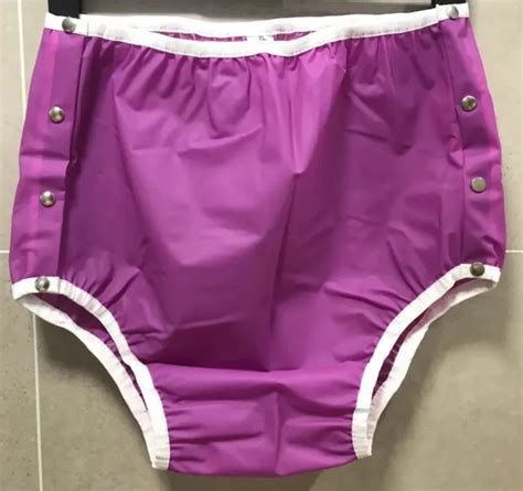 Plastic Pants Adult Snap On Diaper Cover Xl Abdl Roleplay Culotte En
