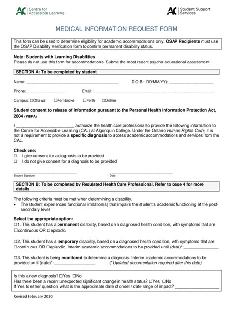 Fillable Online Accommodation Documentation Form Fax Email Print